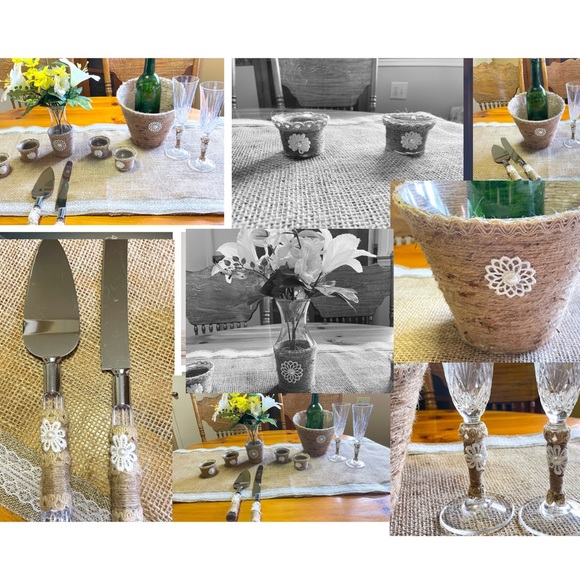 Hand Crafted | Other | Wedding Tables Centerpiece With Ice Bucket For ...